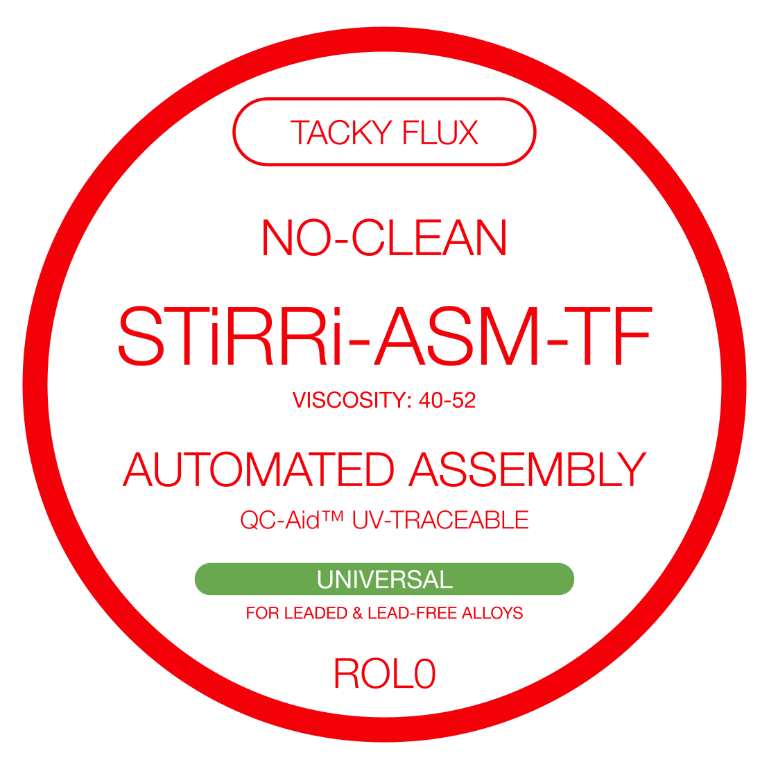 ASM-TF universal no-clean tacky soldering flux for automated assembly ...